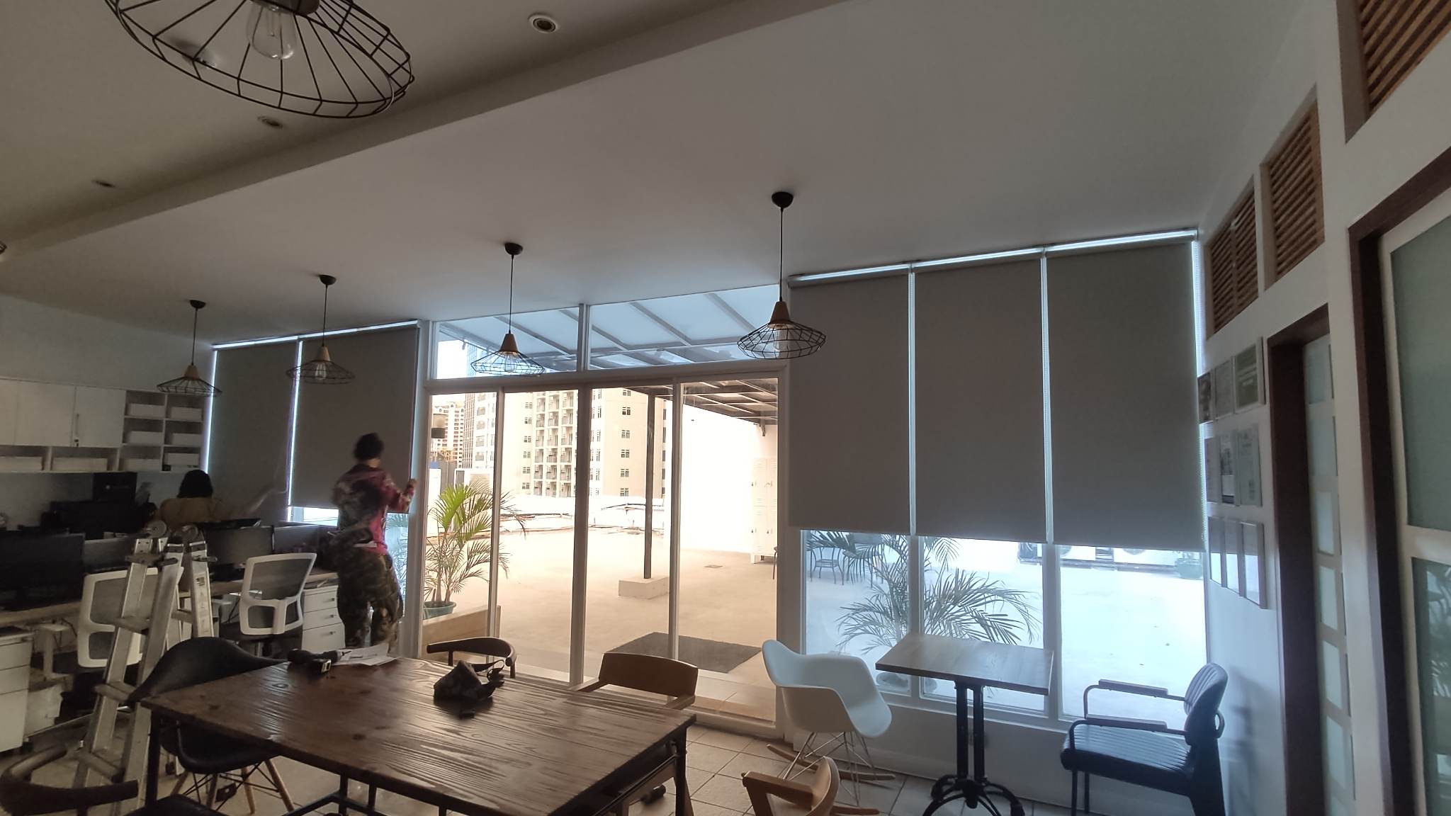 DWCB Roll up Blackout - Grey, installed in Sterling Bldg. Legaspi ...