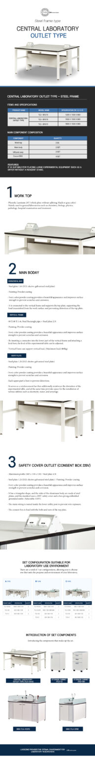 Central laboratory outlet type (Steel) | Luxdezine